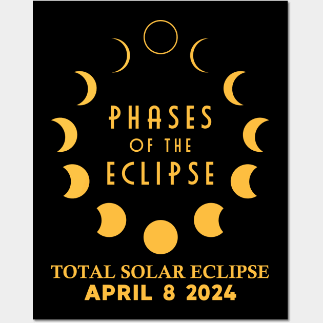 Phases Of The Eclipse - 2024 Solar Eclipse - 2024 Solar Eclipse - Posters and Art Prints | TeePublic